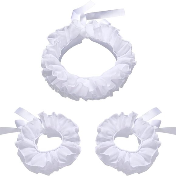 Other | Elizabethan Renaissance Collar Cuffs Set Ruffle Layered Clown ...